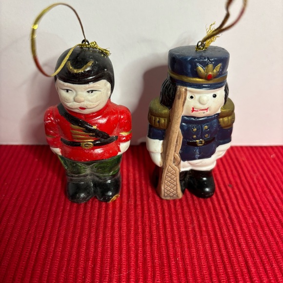 Holiday | Festive Soldier Ornament Set Red And Blue | Poshmark